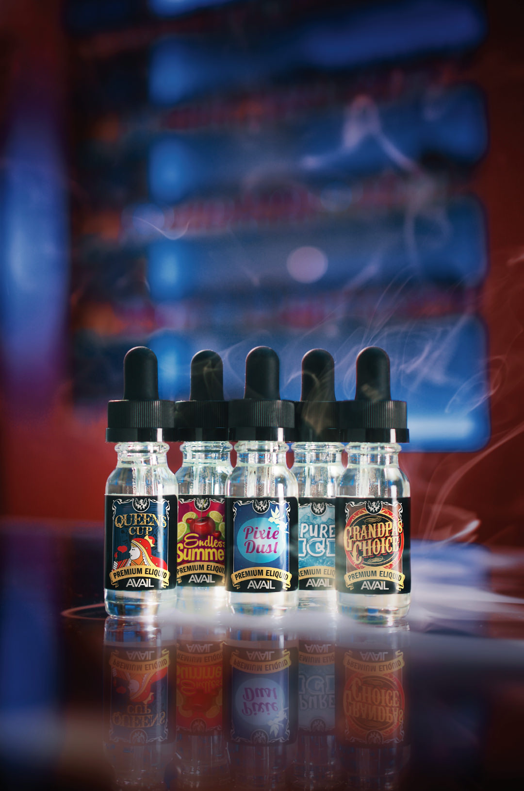 Five Bottles On Counter | Product Photography | Thomas Scott Layman