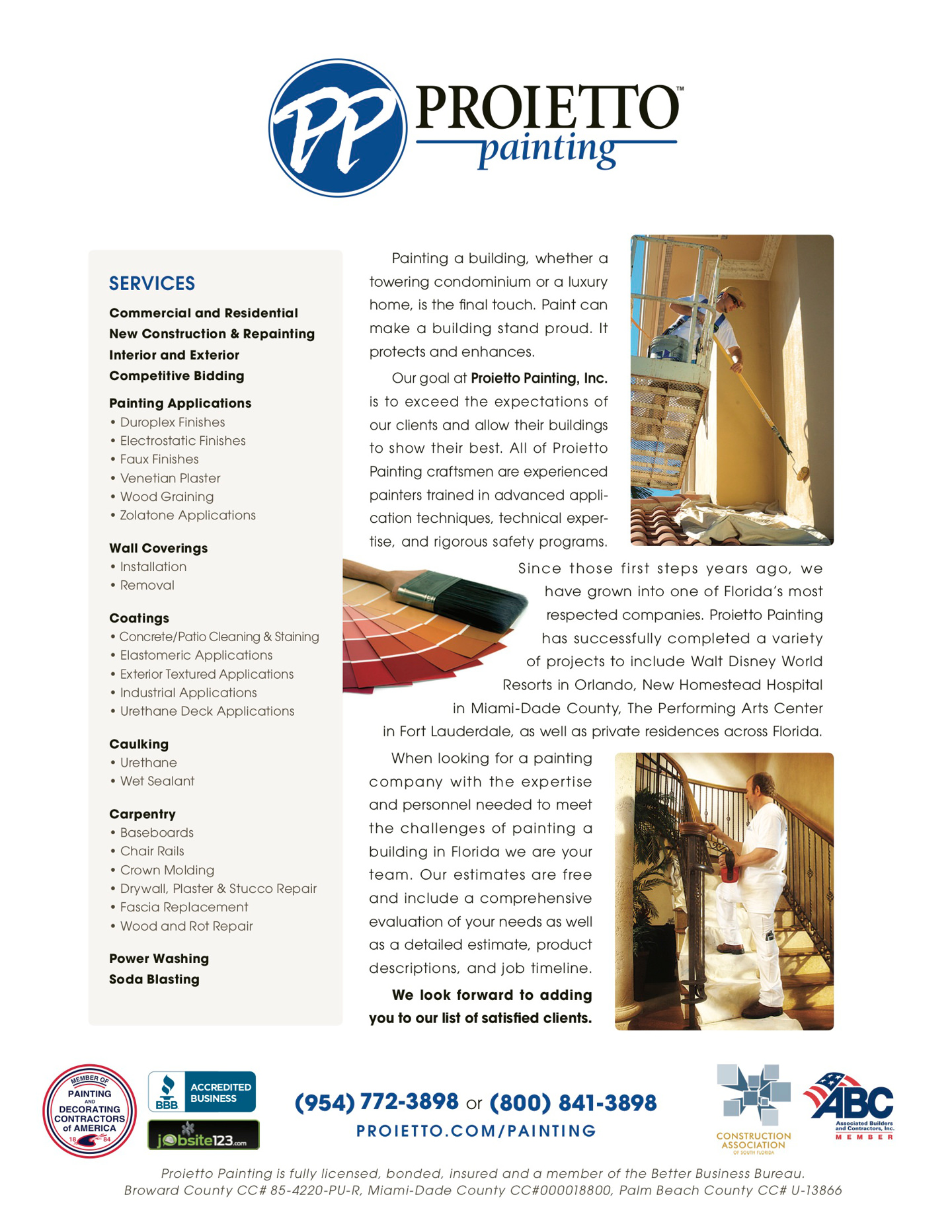 Proietto Painting Sales Sheet | Sales Sheet | Thomas Scott Layman